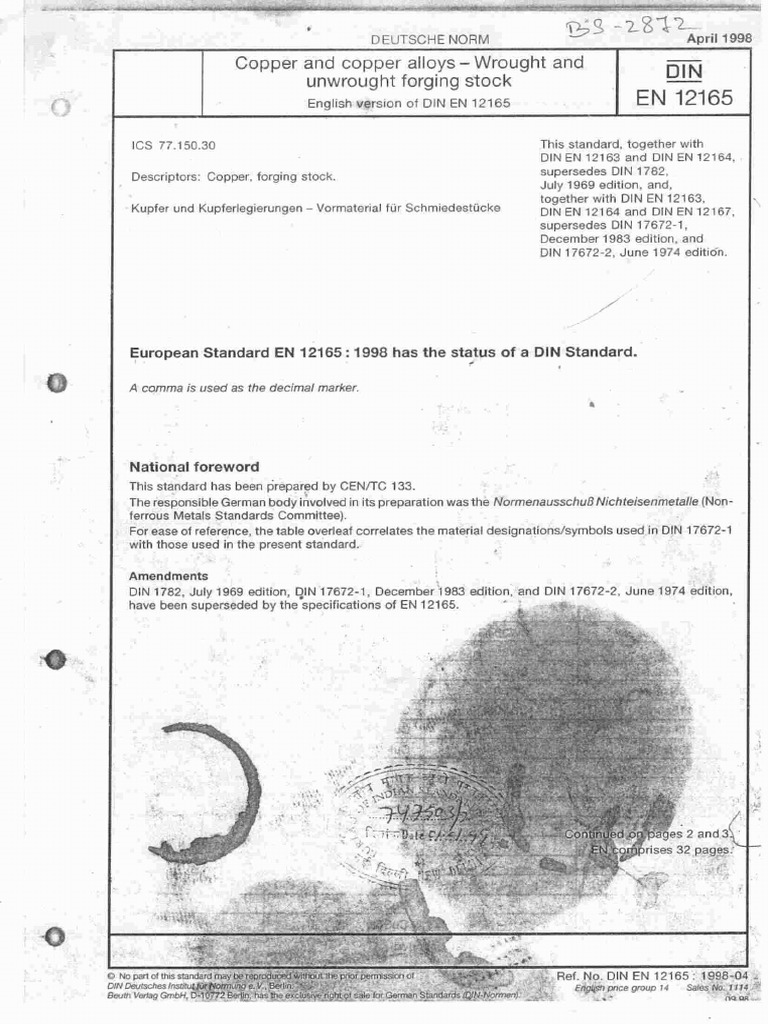 EN 12165 Kupdf - Net - En-12165-Pages-1-26-28-36pdf PDF | PDF