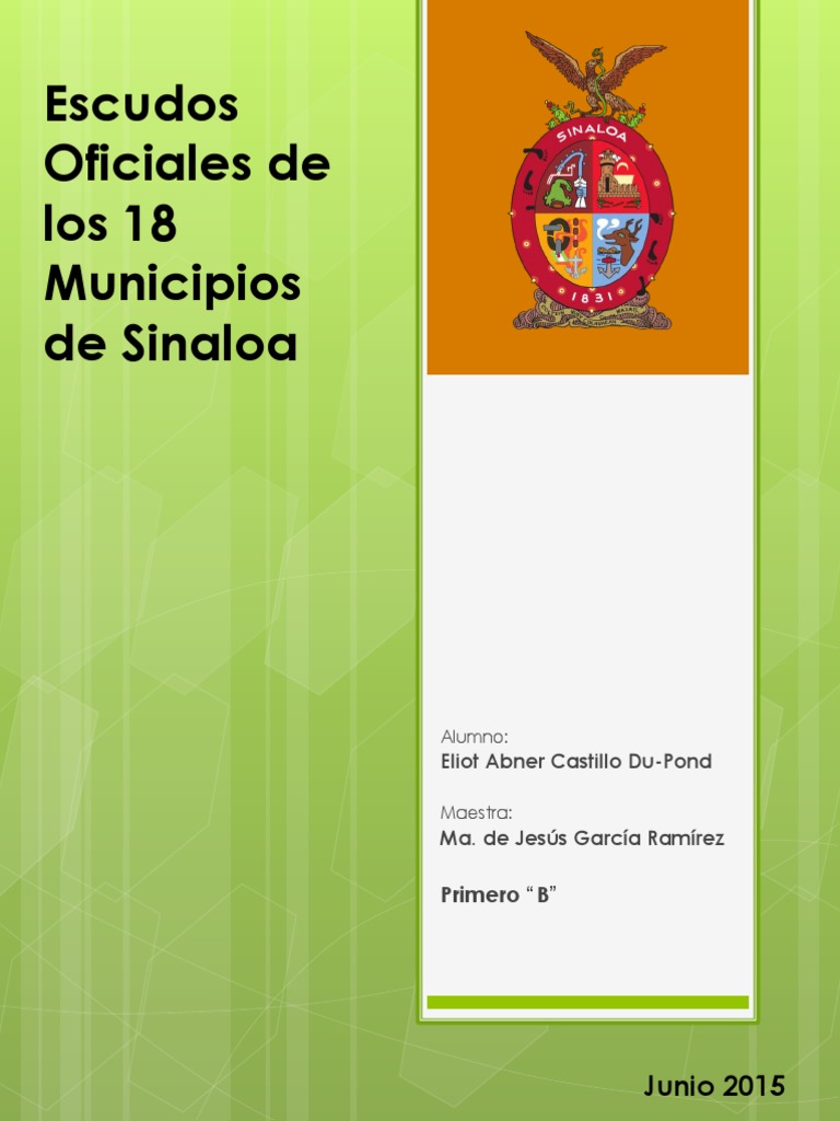 Escudos Oficiales de Los 18 Municipios de Sinaloa | PDF