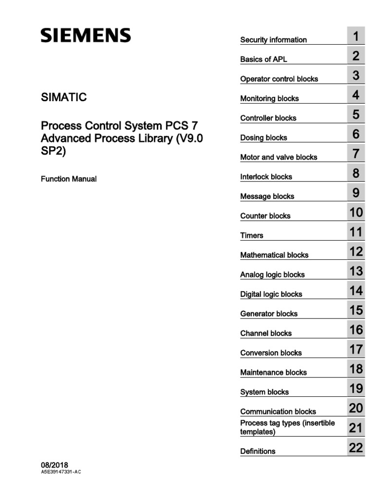 Advanced Process Library (V9.0) | PDF | Control Theory | Parameter ...