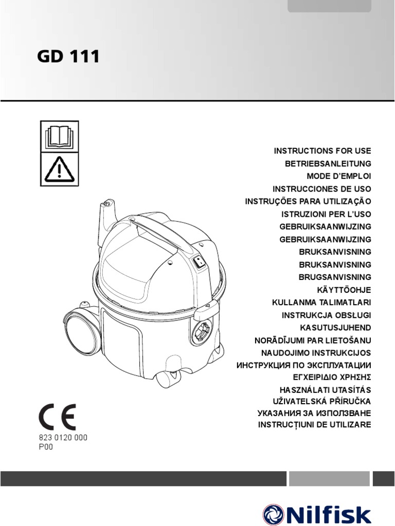 Multilingual Vacuum Cleaner Manual | PDF | Vacuum Cleaner ...