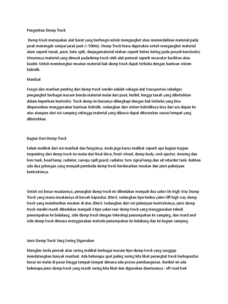 Pengertian Dump | PDF