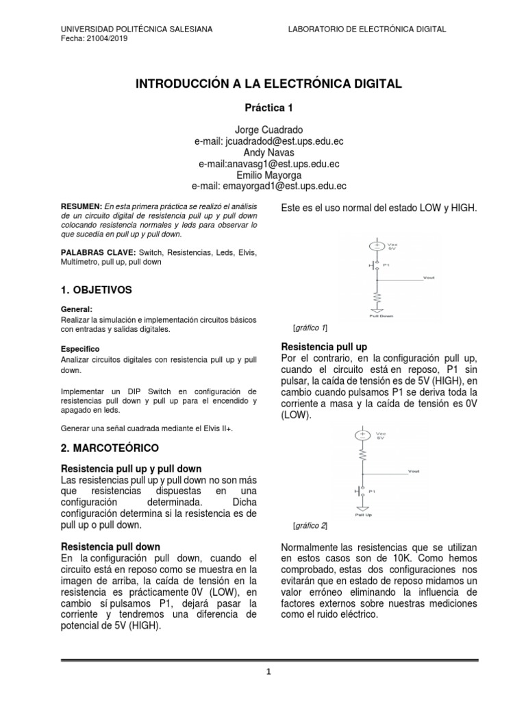 Informe Digitales 1 | PDF | Diodo emisor de luz | Electrónica