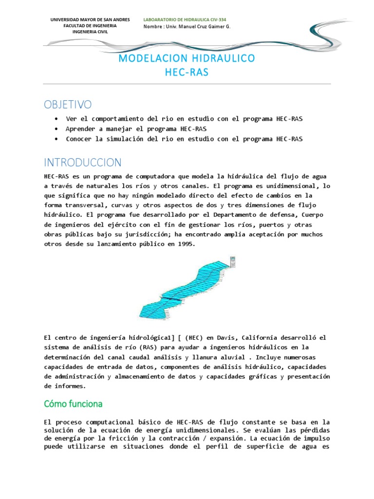 Modeling River Hydraulics Using HEC-RAS: A Case Study of River Flow ...
