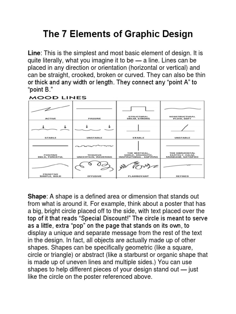 The 7 Elements of Graphic Design | PDF | Shape | Area