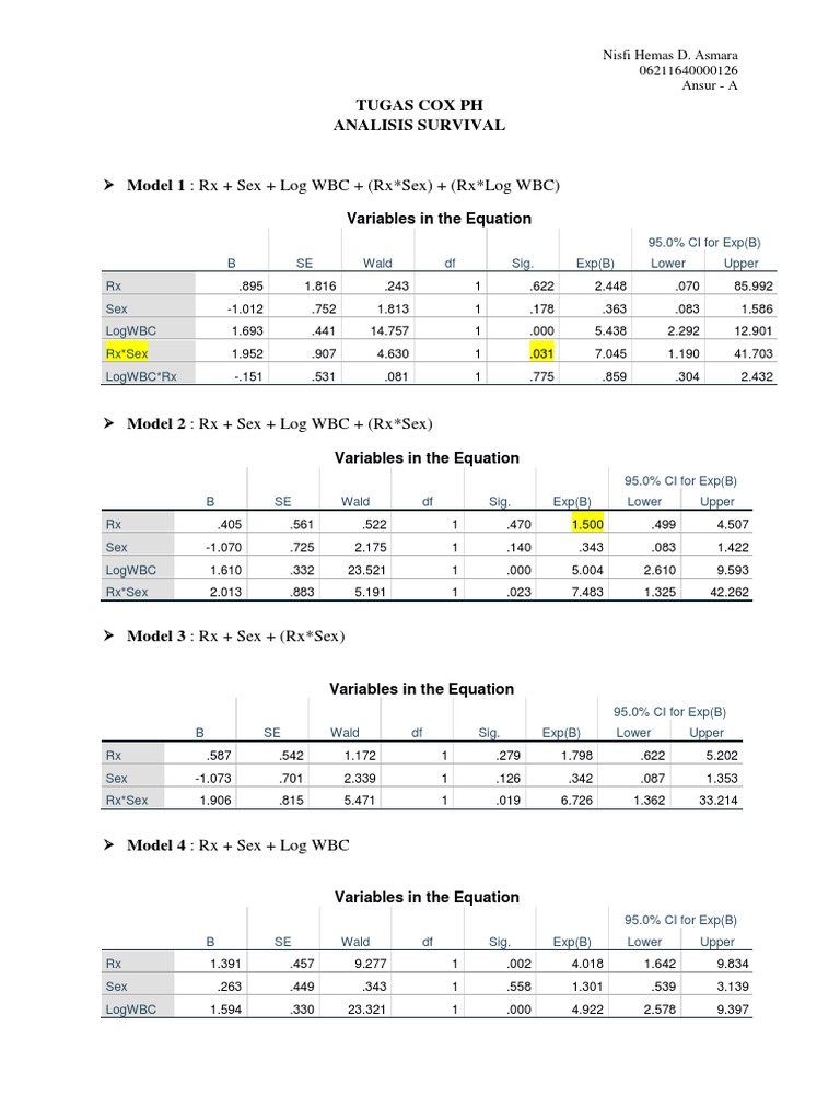 Cox PH | PDF