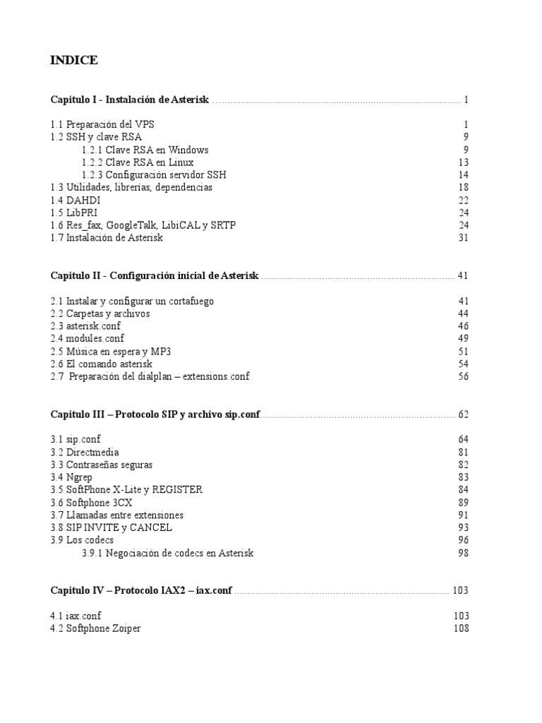 Guía Completa de Instalación y Configuración de Asterisk | PDF | Red de arquitectura ...