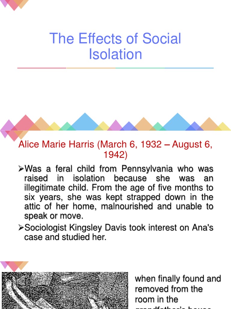The Effects of Social Isolation | PDF | Socialization | Human Development