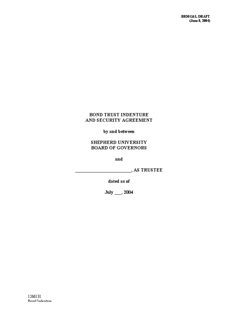 Bond Indenture | PDF | Repurchase Agreement | Bonds (Finance)