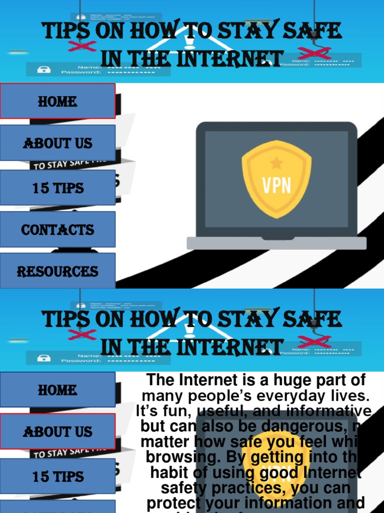 Tips On How To Stay Safe in The | PDF | Computer Virus | Password