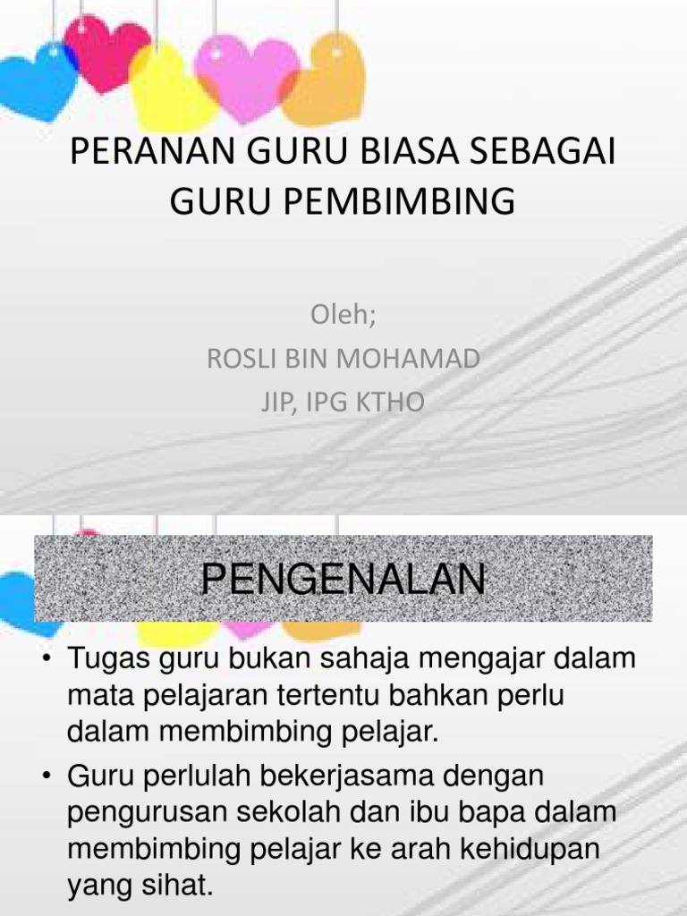 Tajuk 3 - Peranan Guru Biasa SBG Guru Pembimbing | PDF