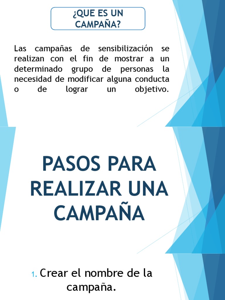 Pasos para Realizar Una Campaña | PDF | Crecimiento personal y ...