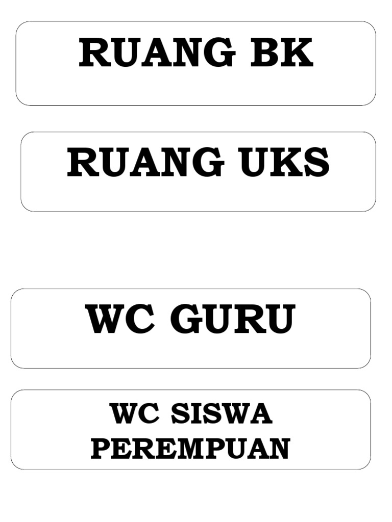 Plang Nama Ruang | PDF