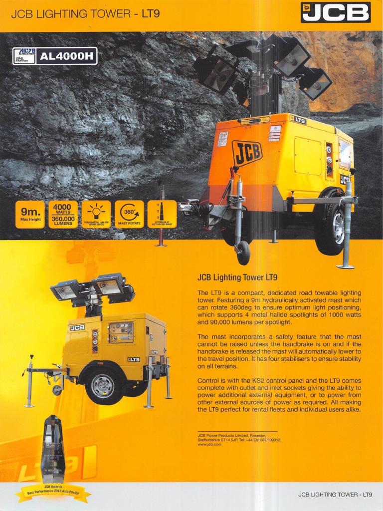 JCB Lighting Tower - LT9 | PDF