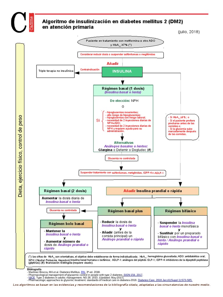 Algoritmo Insulinizacion | PDF | Diabetes | Enfermedades endocrinas.