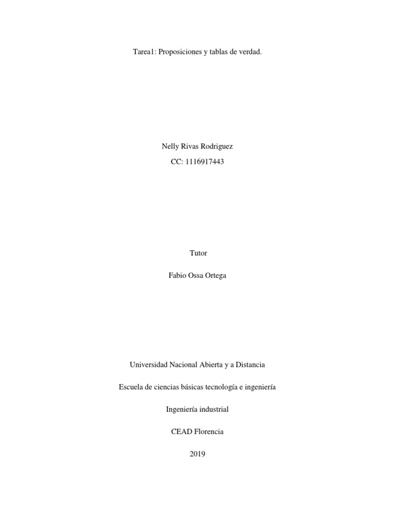 1029 Tarea1 Nelly Rivas | PDF | Proposición | Argumento