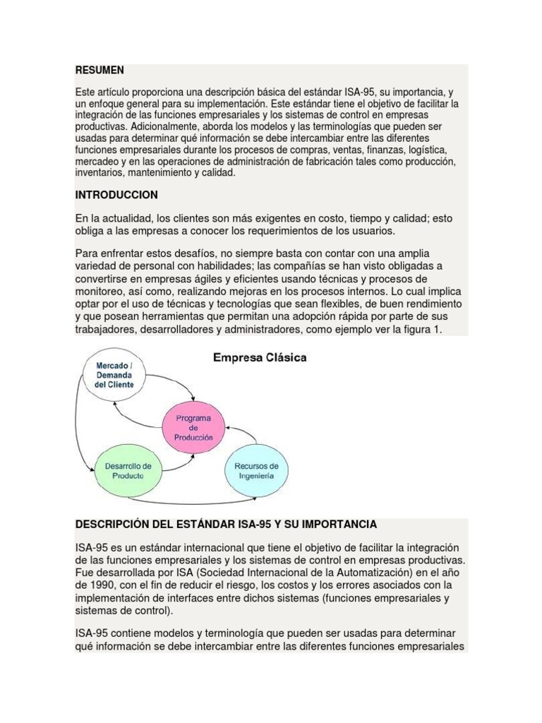 Estándar Isa 95 | PDF | Planificación de recursos empresariales ...