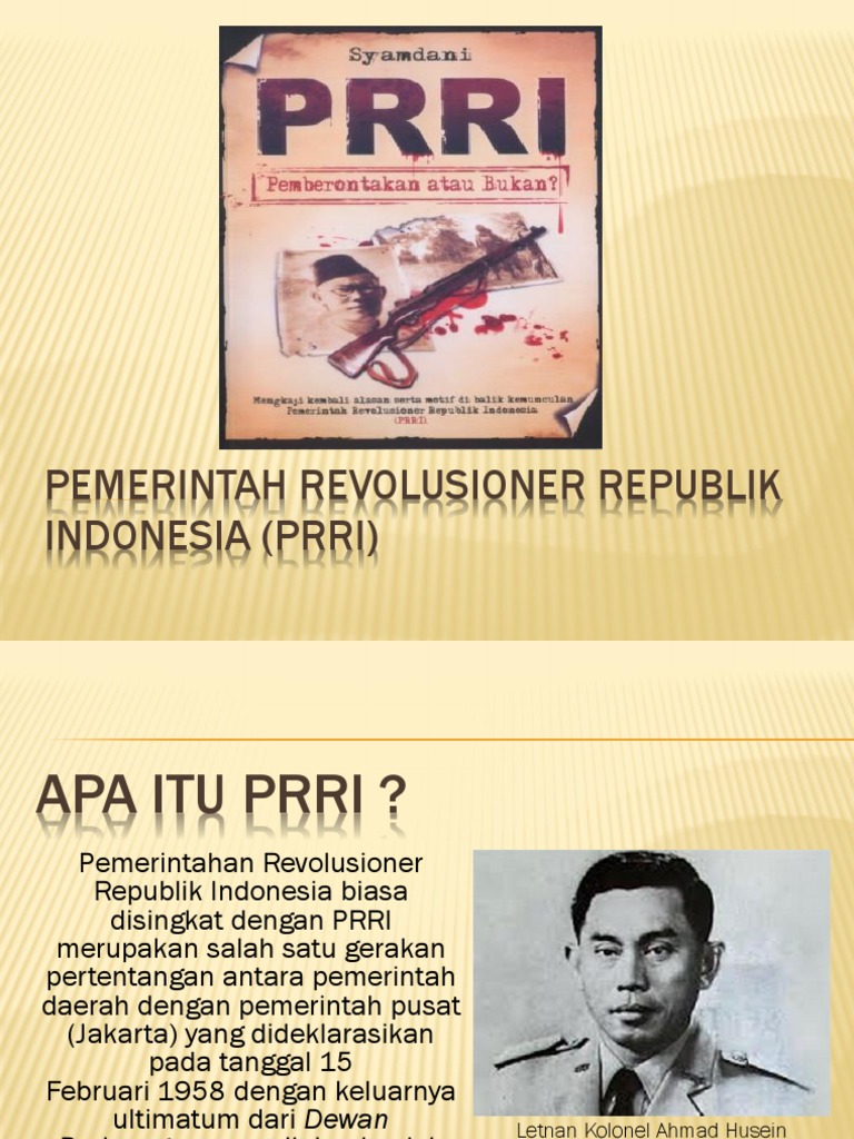 Pemerintah Revolusioner Republik Indonesia (PRRI) | PDF