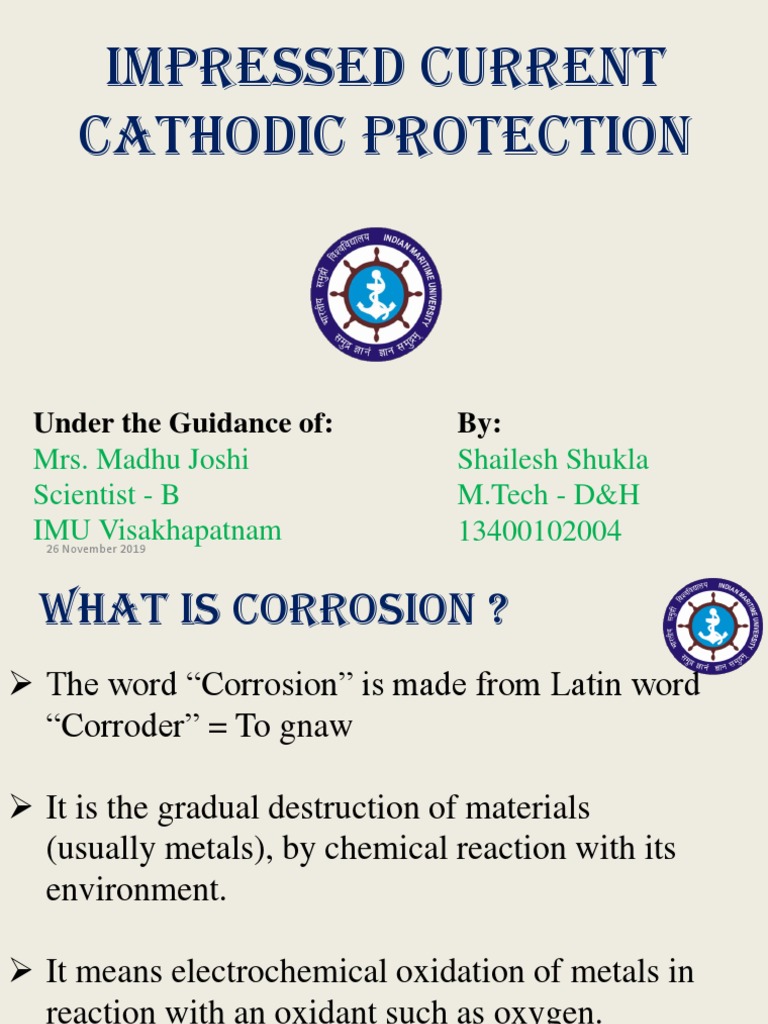 Impressed Current Cathodic Protection | PDF | Anode | Corrosion