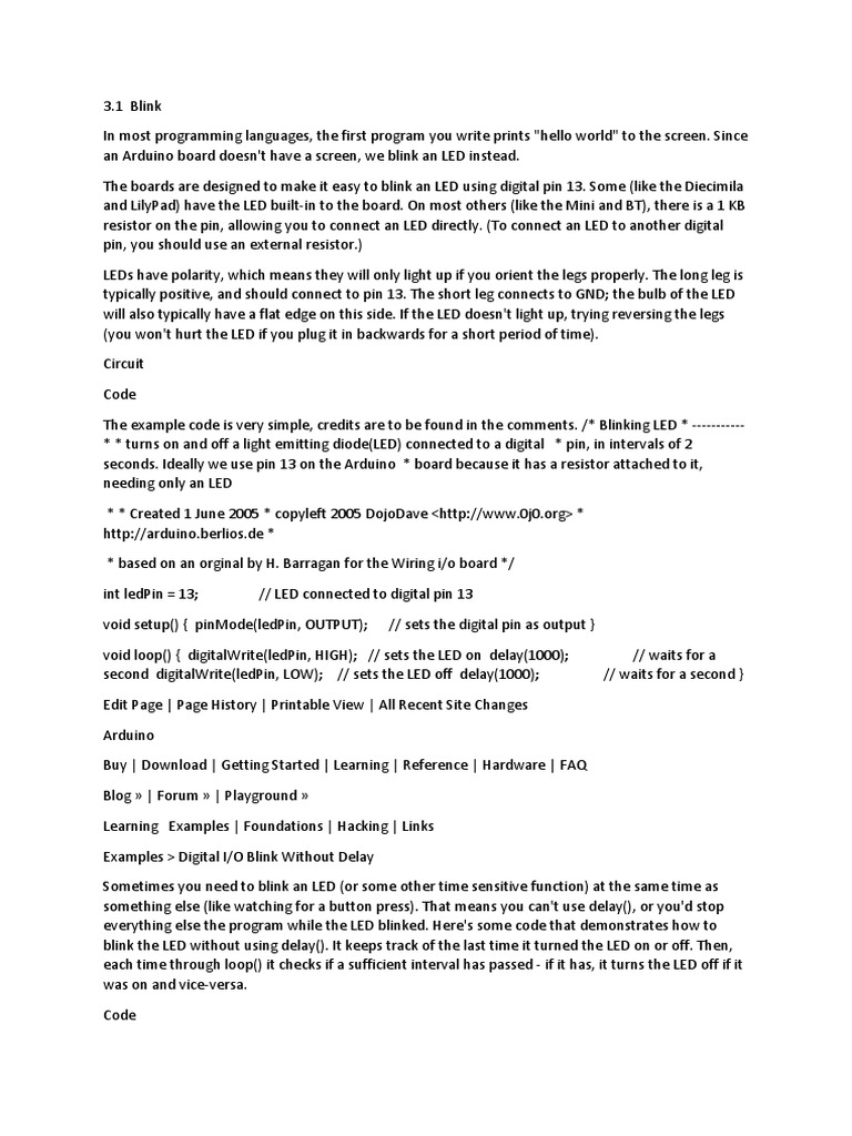 Nota Arduino | PDF | Light Emitting Diode | Manufactured Goods