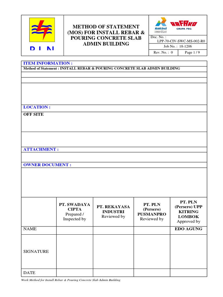 Metode Pengecoran Slab | PDF | Building Materials | Composite Material