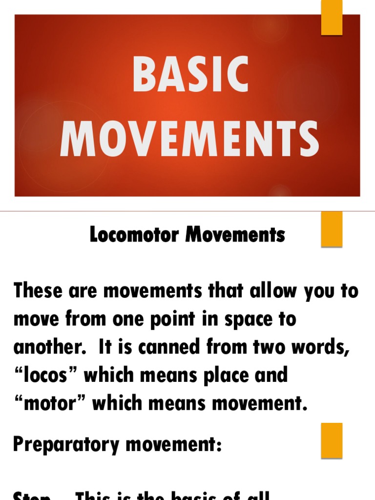 Basic Movements | PDF | Anatomical Terms Of Motion | Dance Science