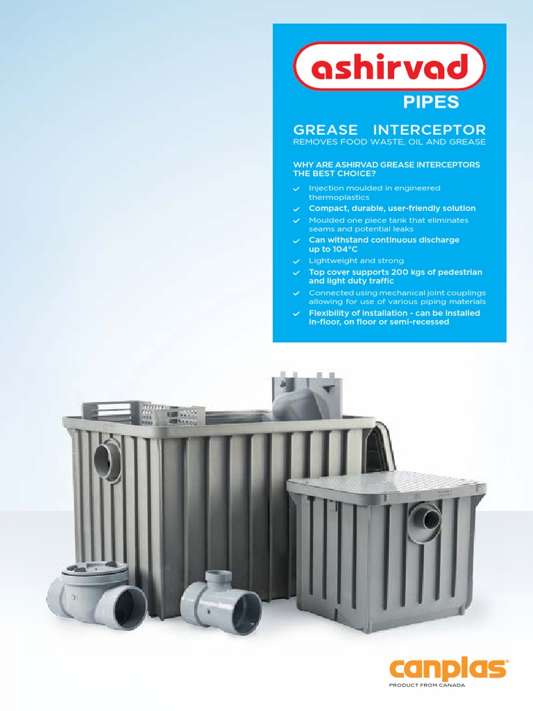 Ashirvad Grease Interceptors | PDF | Building Engineering | Civil ...