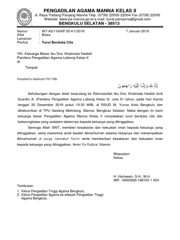 Surat Duka Cita | PDF