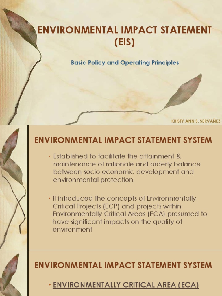 EIS Report | Download Free PDF | Environmental Impact Assessment | Business