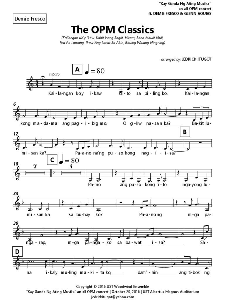 The OPM Classics Voice Soprano PDF | PDF