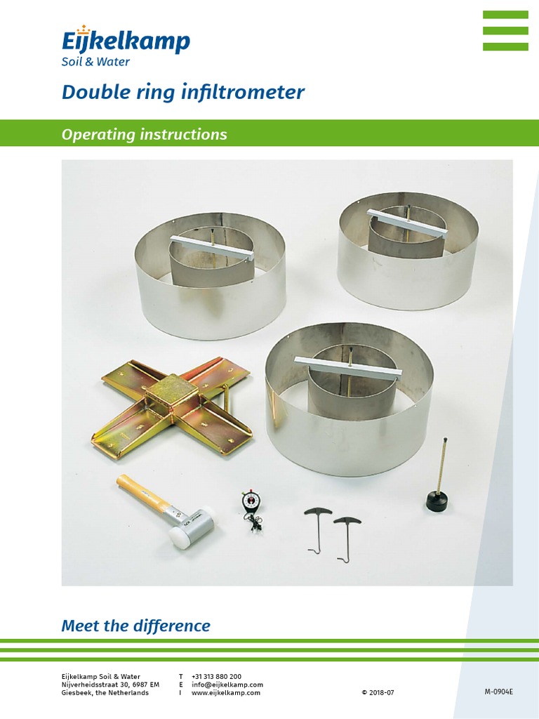 M0904e Double Ring Infiltrometer Ac22 | PDF | Soil | Porosity