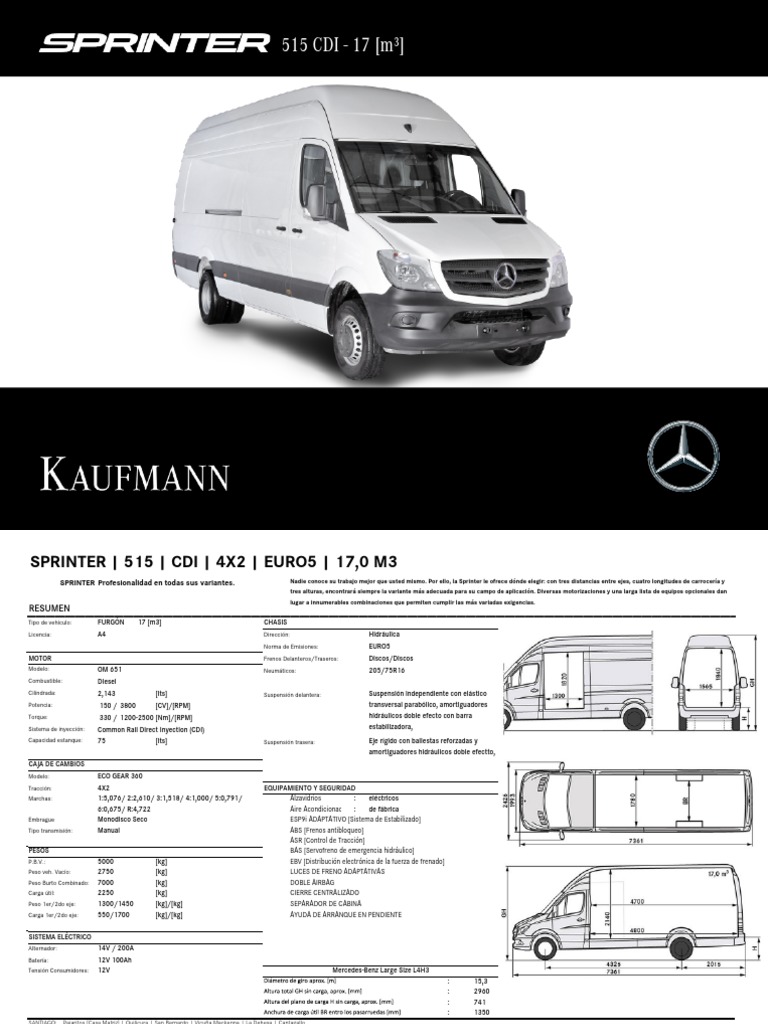 Sprinter 515 Cdi 17 M3 1 | PDF | Transmisión (Mecánica) | Vehículos con ...