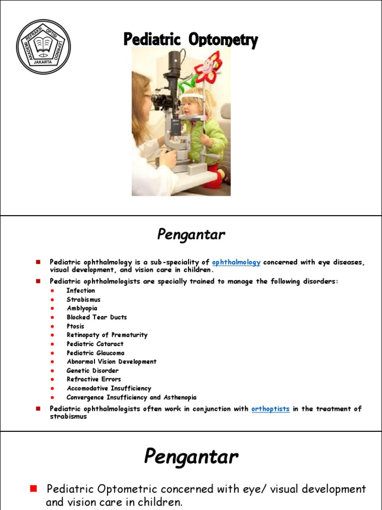 Pediatric Optometry | PDF