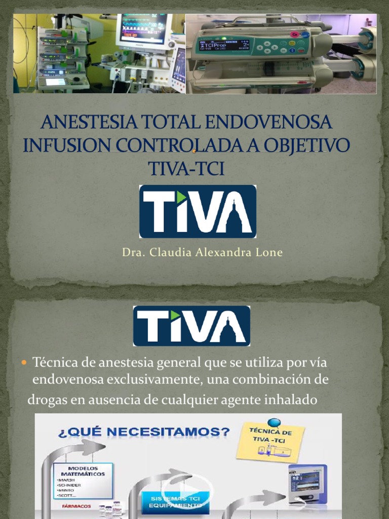 TIVA | PDF | Farmacocinética | Anestesia