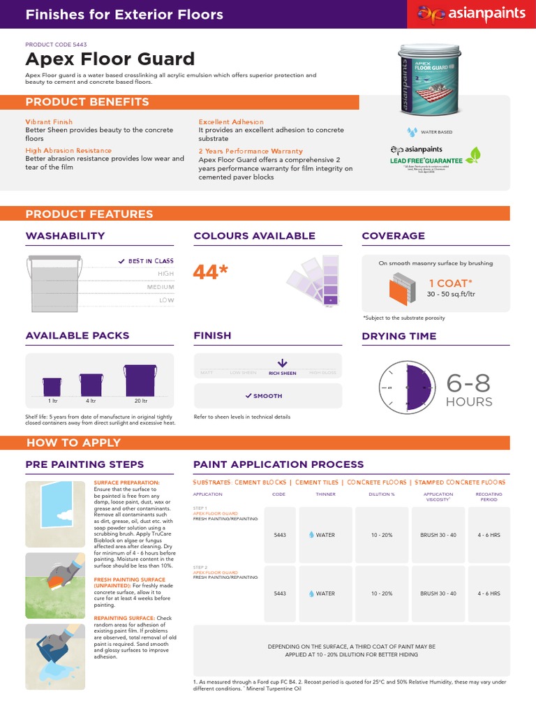 Apex Floor Guard | PDF | Paint | Concrete