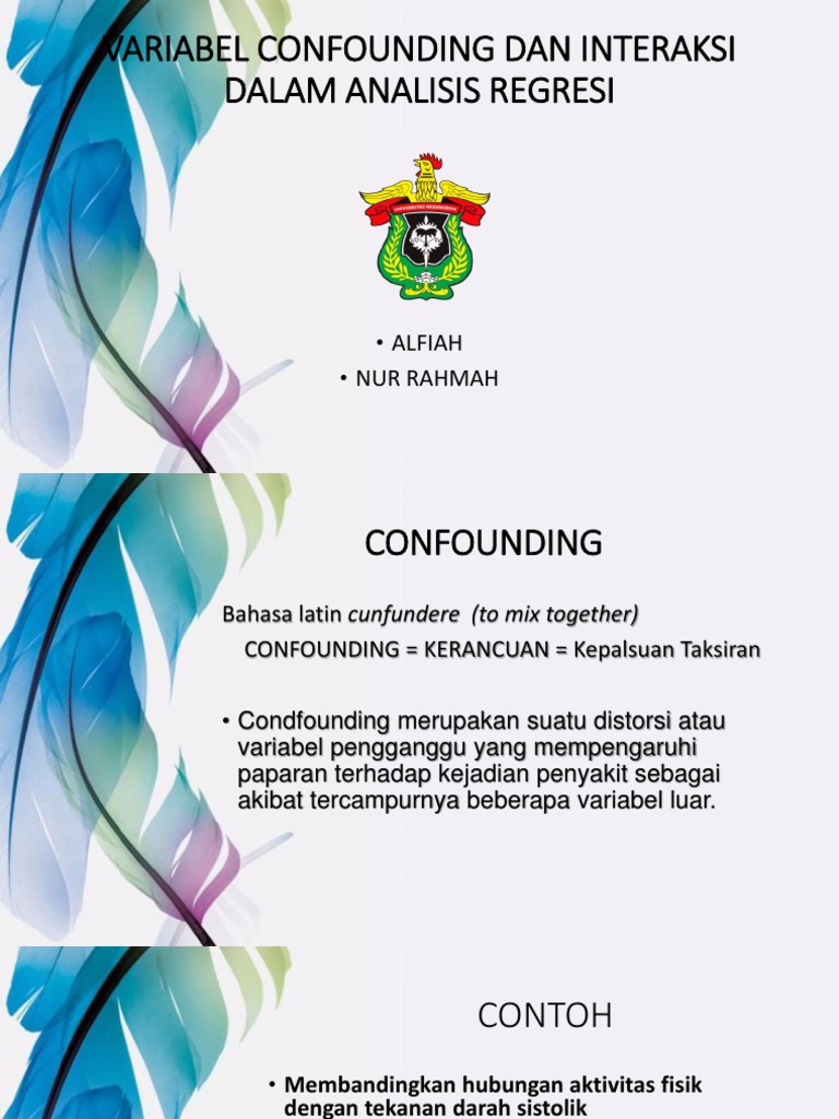 Variabel Confounding Dan Interaksi Dalam Regresi | PDF | Metode & Bahan ...