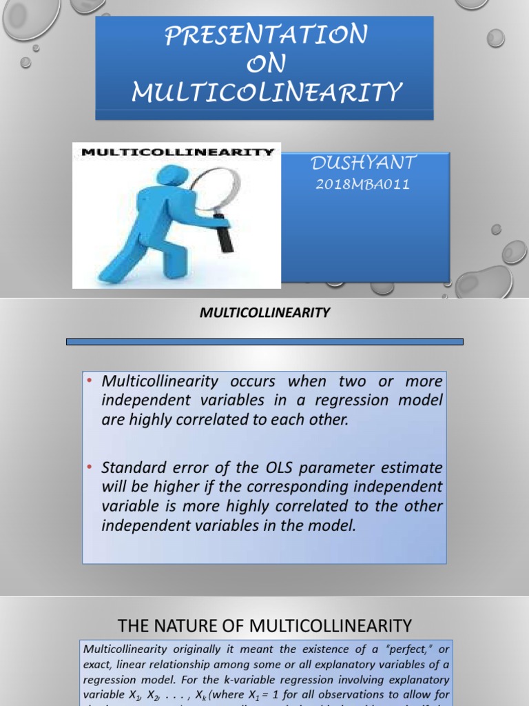 Multicollinearity | PDF | Multicollinearity | Econometrics