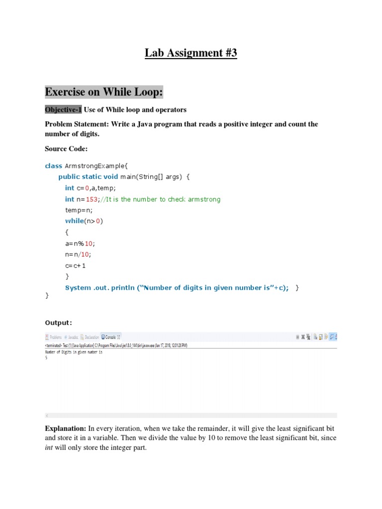 Lab Assignment3 Pdf Control Flow Computer Programming
