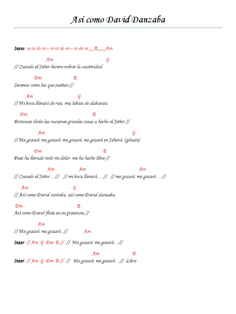 Así Como David Danzaba | PDF