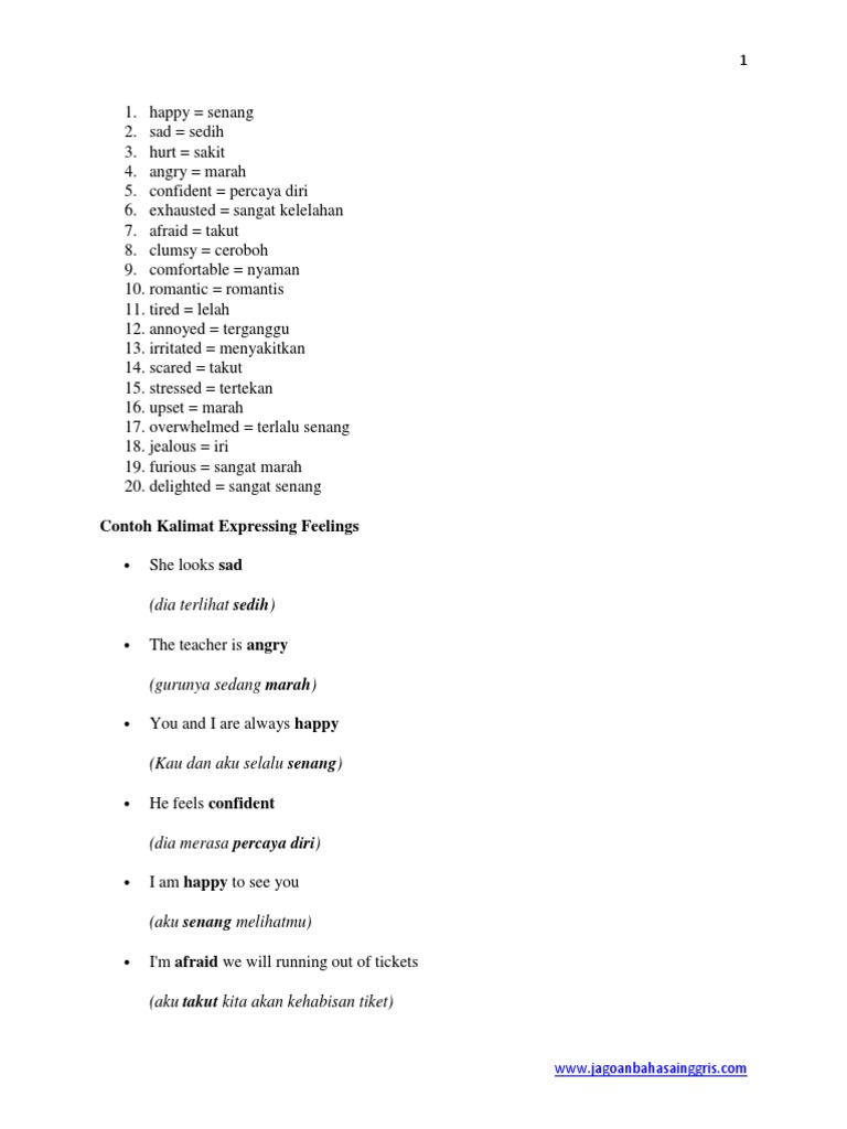 Soal Latihan Expressing Feelings Pdf