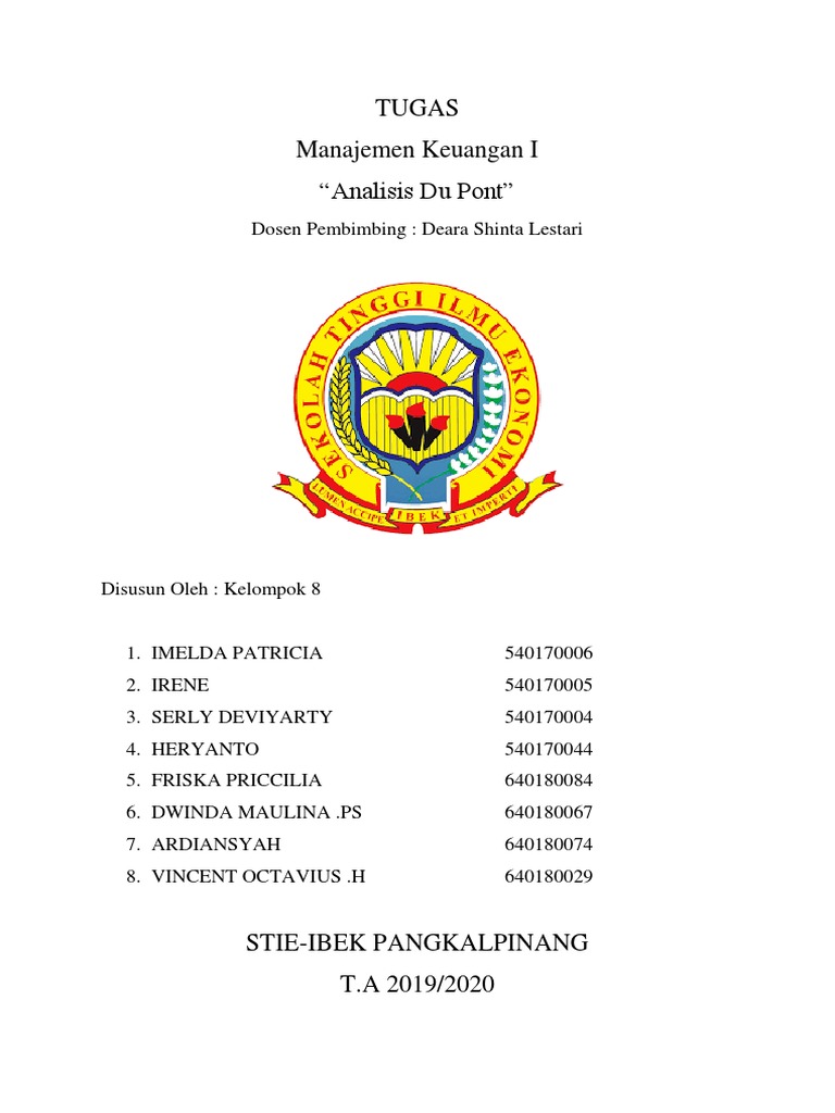 Analisis Dupont-1 | PDF | Pengelolaan Keuangan & Uang