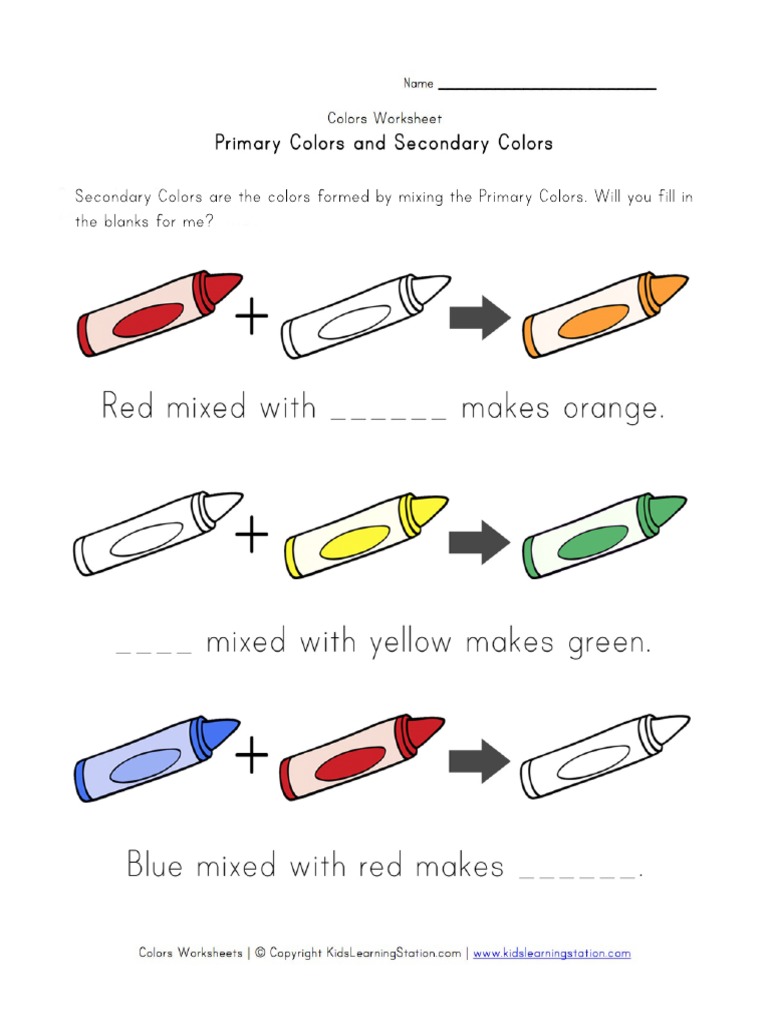Color Primary Colors Secondary Colors | PDF
