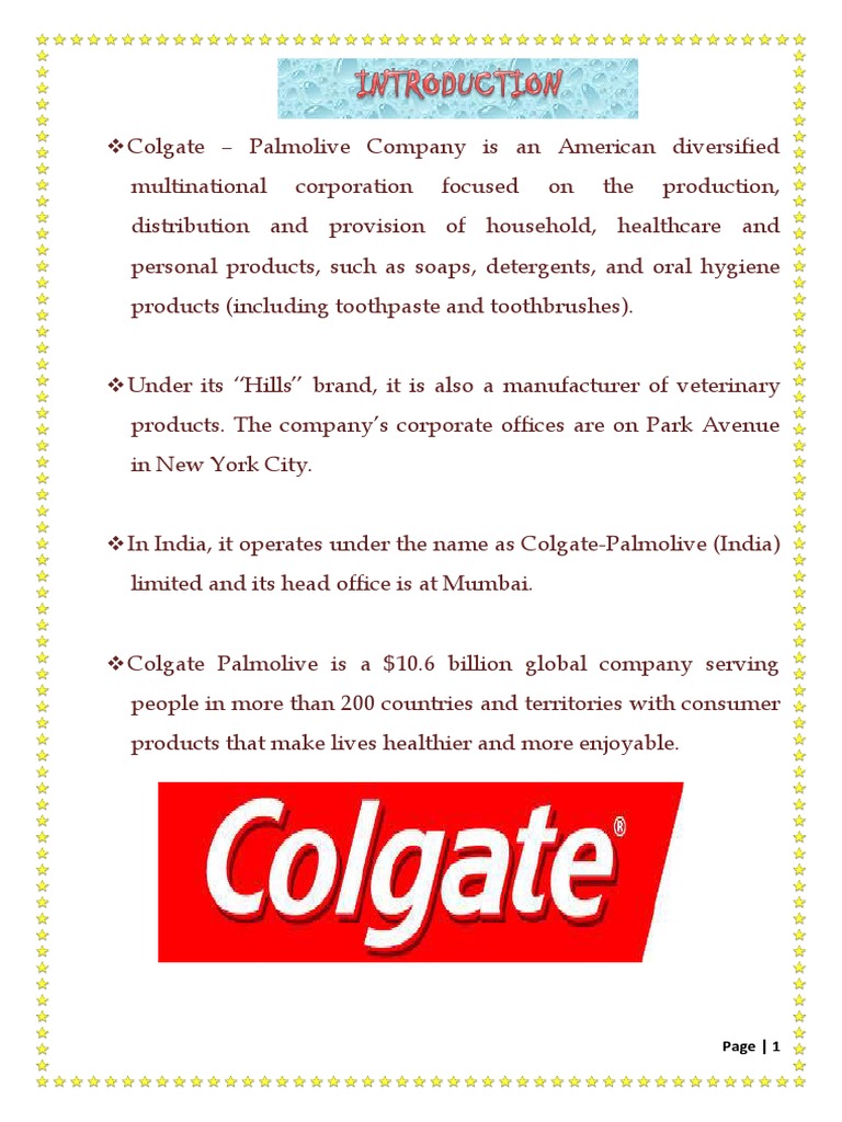 Colgate | PDF | Business | Marketing