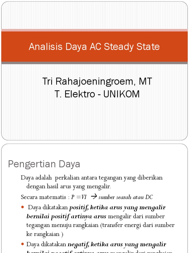 Analisis Daya AC Steady State | PDF
