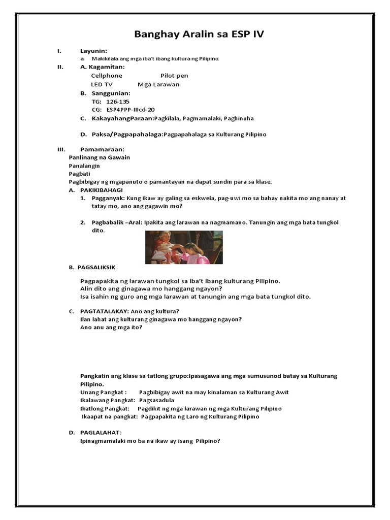 Lesson in Plan in Esp IV | PDF