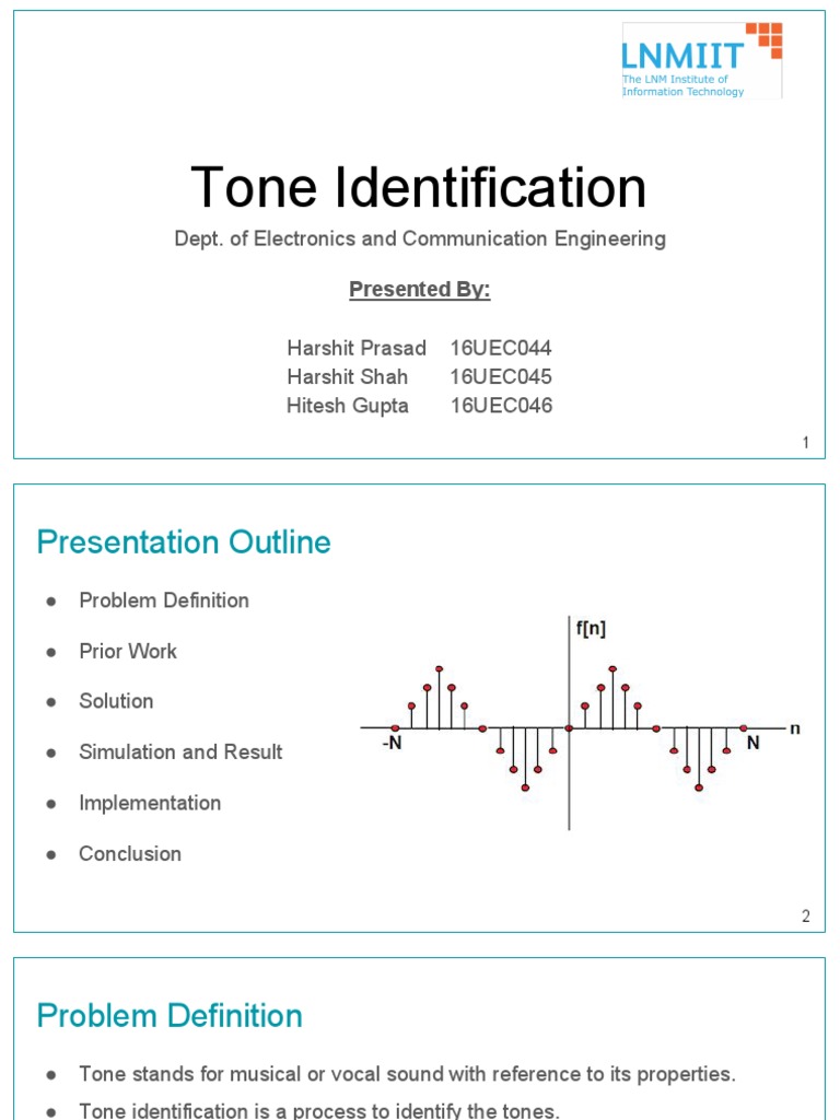 DSP Project - Tone Identification | PDF | Digital Signal Processing ...