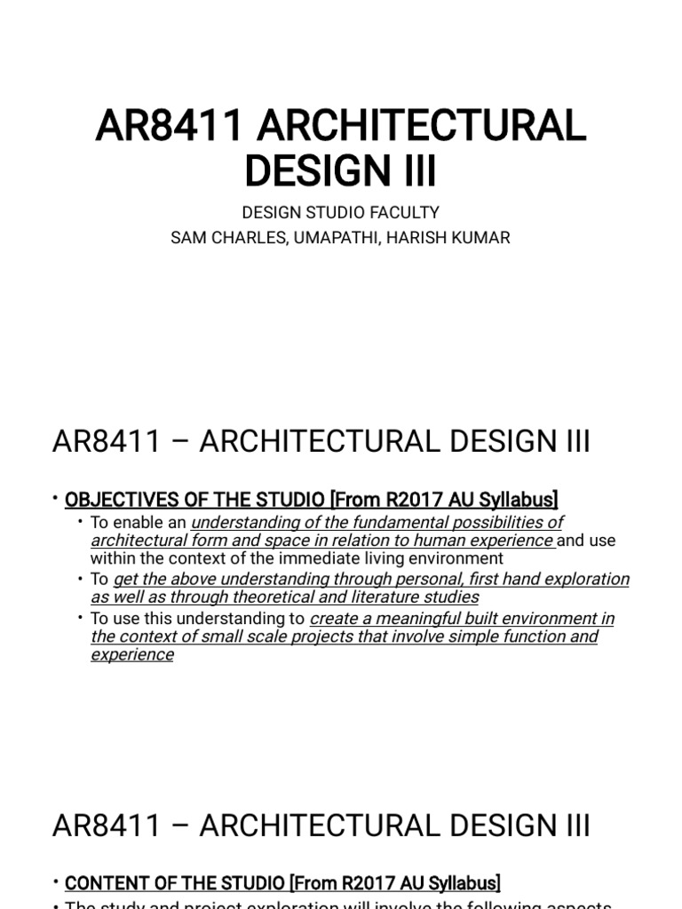 Ar8411 Architectural Design III | PDF | Libraries | Design