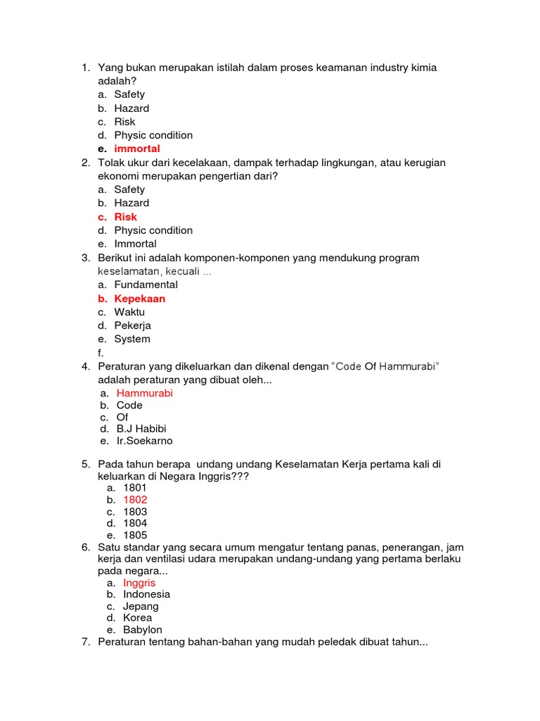 Kumpulan Soal K3 | PDF