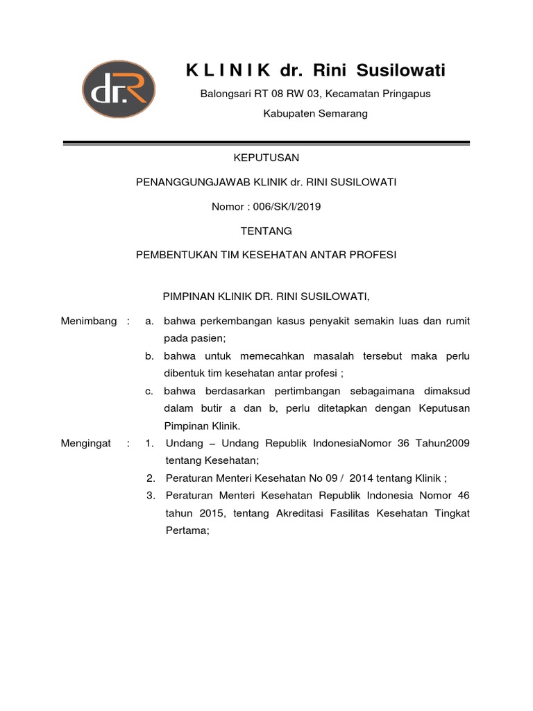 Klinik Dr Rini | PDF