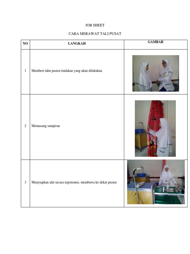 JOB SHEET Merawat Tali Pusat | PDF