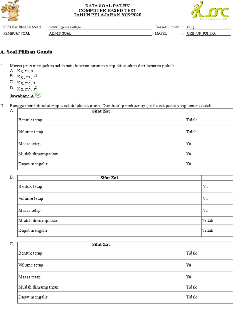Ipa - CBT SSC Jember Grup | PDF